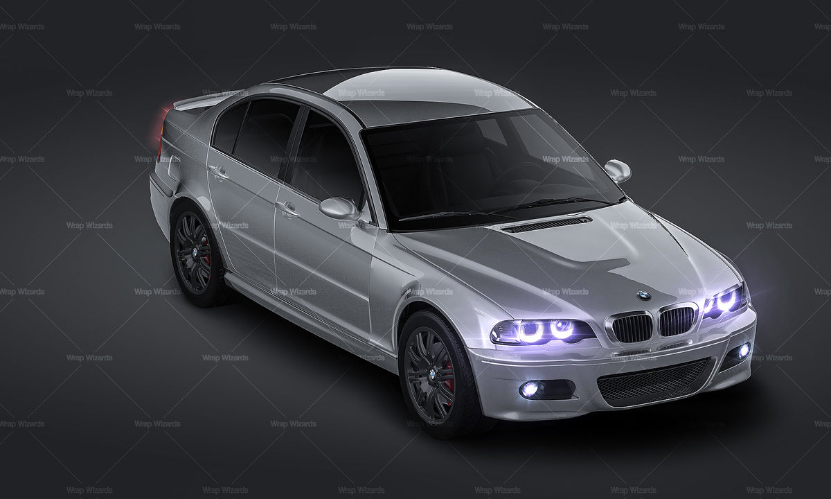 3/4 FRONT VIEW - BMW 3-series E46 M3 sedan glossy finish - all sides C ...