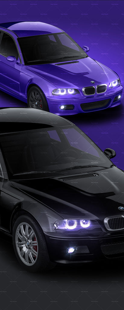 3/4 FRONT VIEW - BMW 3-series E46 M3 sedan glossy finish - all sides C ...