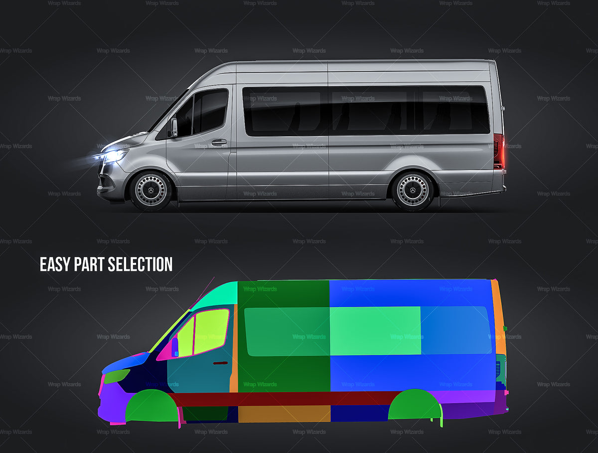 Mercedes Benz Sprinter panel/passenger van L3H2 with optional windows ...