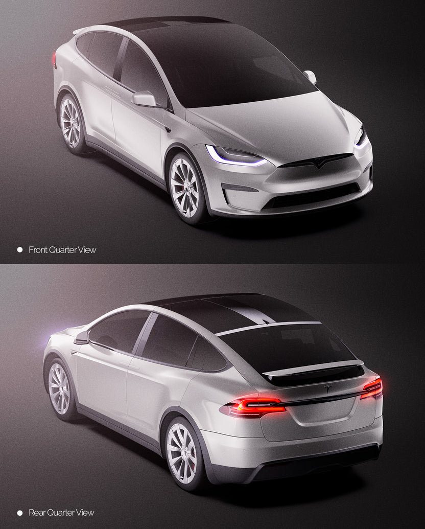 3/4 VIEW Tesla Model X 2023 - Car Mockup – Wrap-Wizards.com - Premium ...