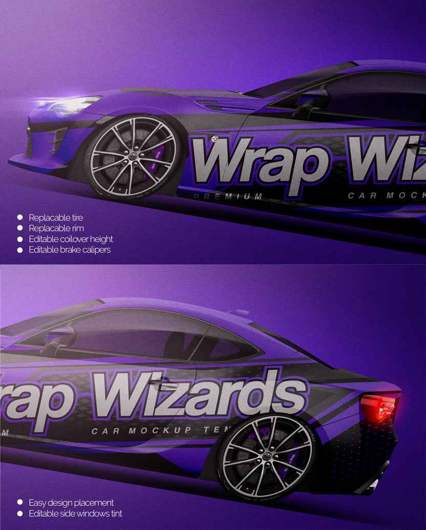 Toyota GT86 - Car Mockup – Wrap-Wizards.com - Premium Car Mockups ...