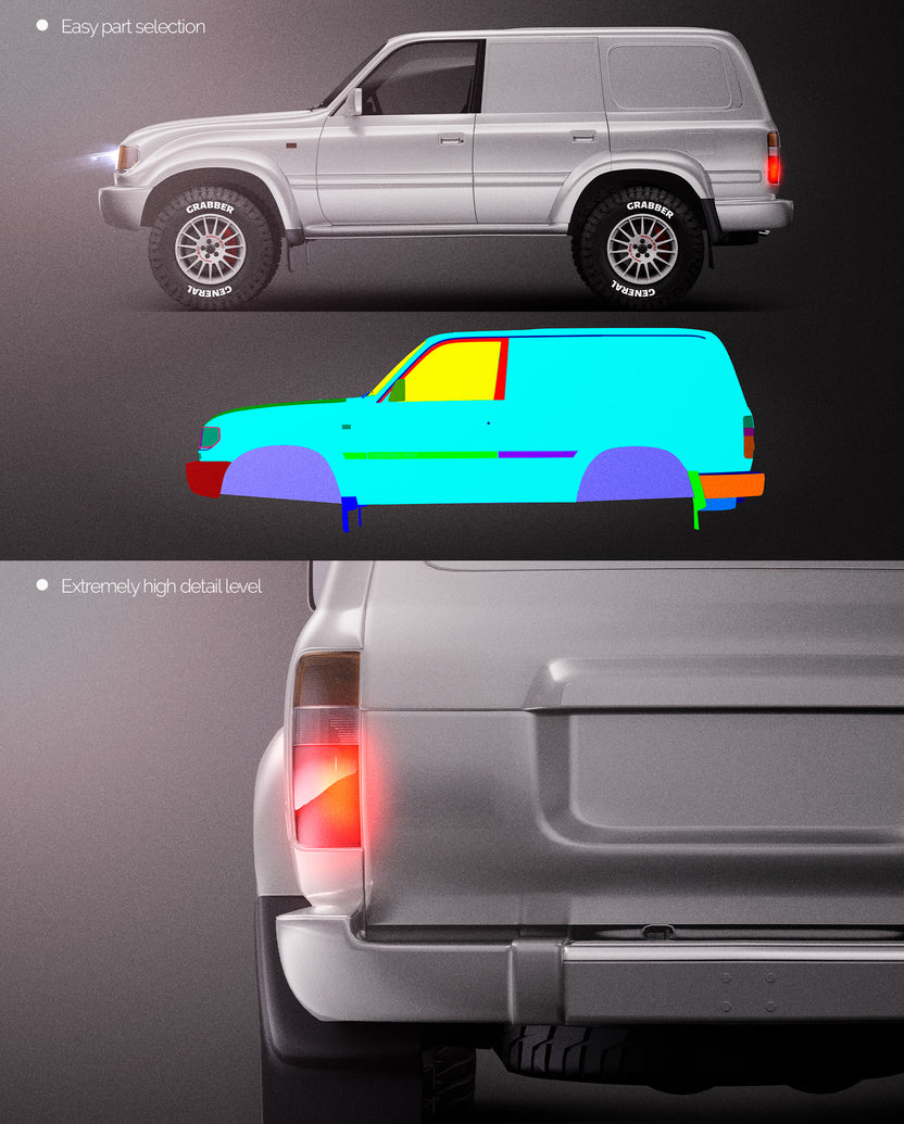 Toyota Land Cruiser 80 - Car Mockup – Wrap-Wizards.com - Premium Car ...