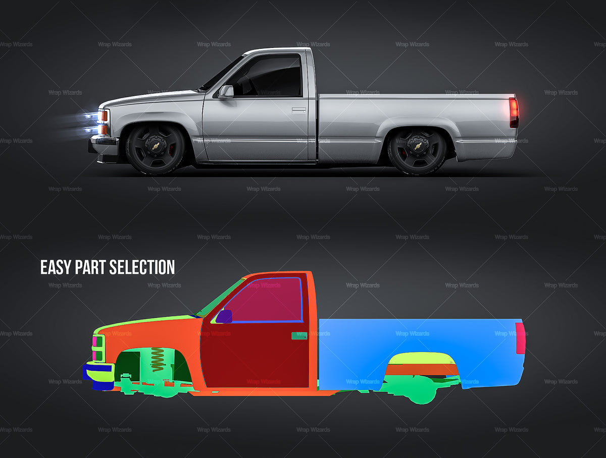 Chevrolet Silverado 1500 single cab custom lowered glossy finish - all ...