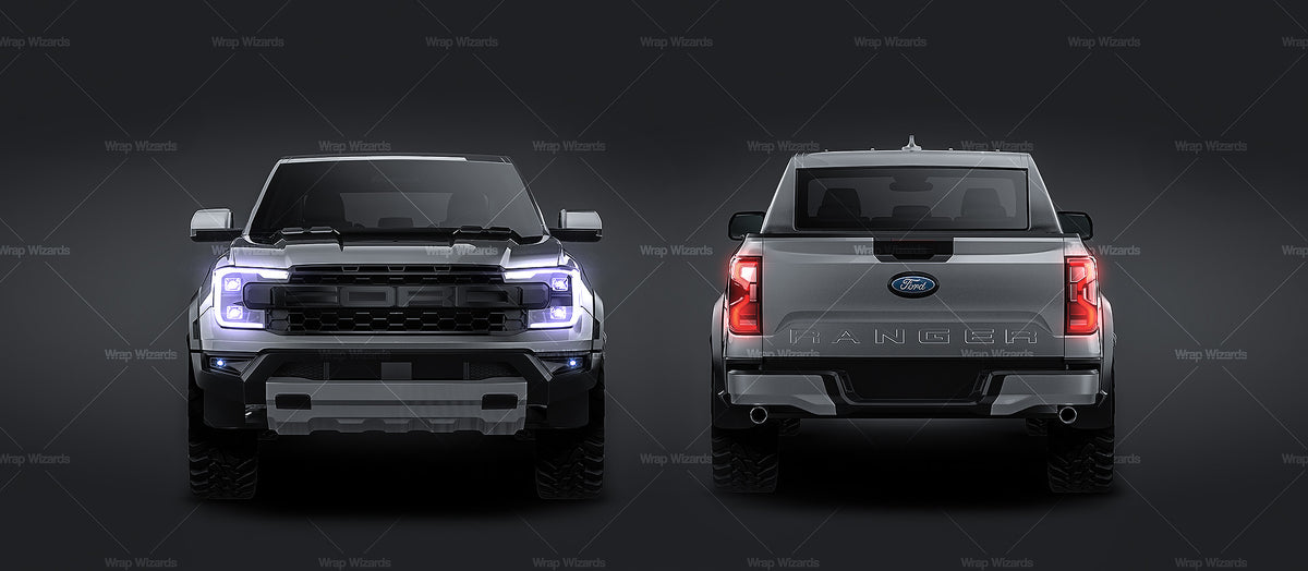 Ford F-150 Ranger Raptor 2023 glossy finish - all sides Car Mockup Tem ...