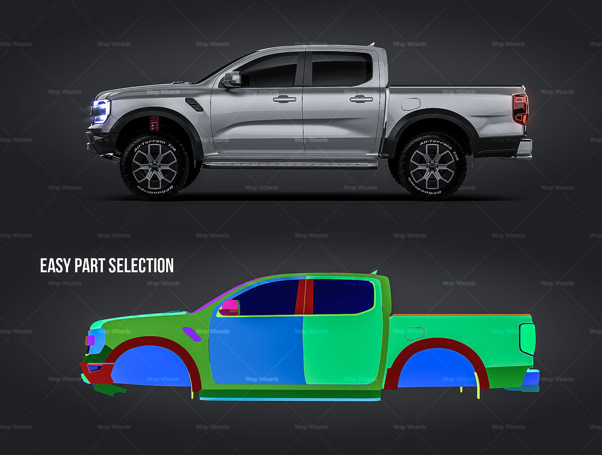 Ford F-150 Ranger Raptor 2023 glossy finish - all sides Car Mockup Tem ...