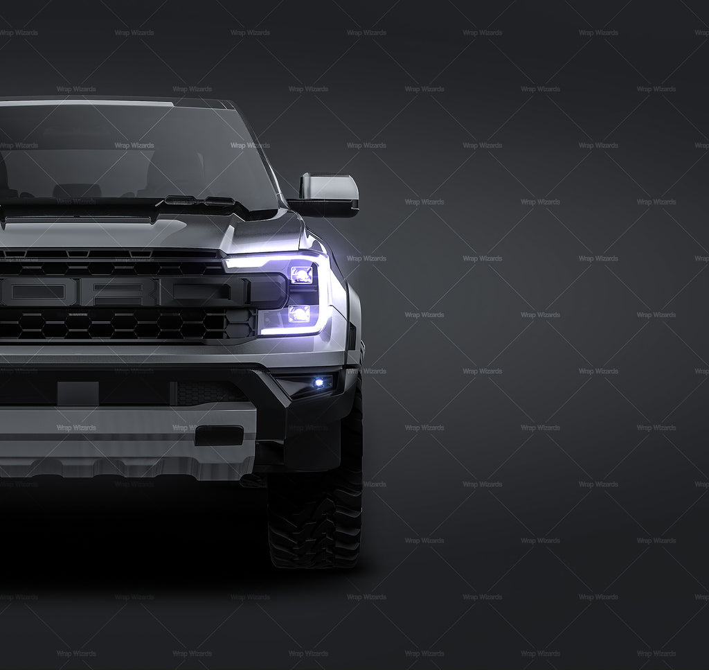 Ford F-150 Ranger Raptor 2023 glossy finish - all sides Car Mockup Tem ...
