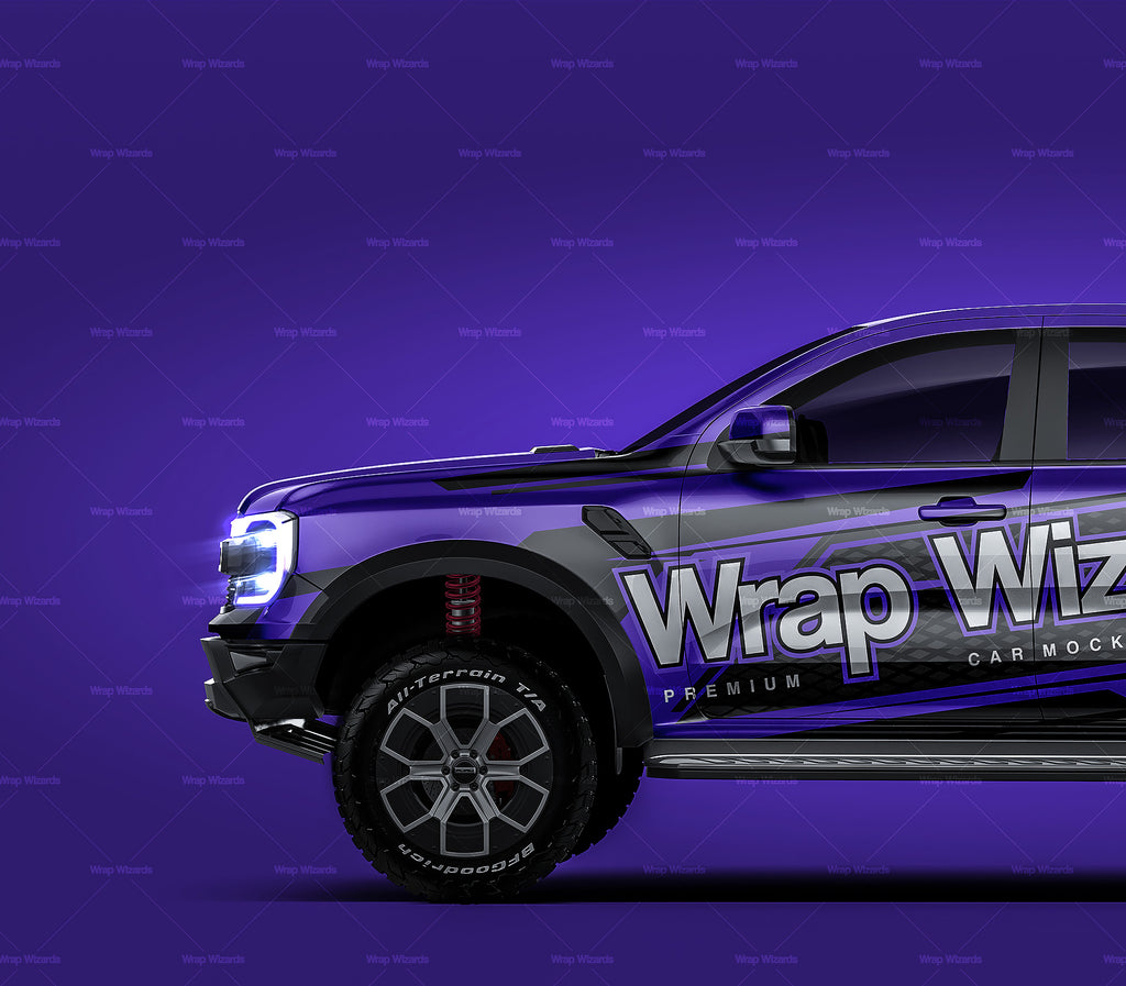 Ford F-150 Ranger Raptor 2023 glossy finish - all sides Car Mockup Tem ...