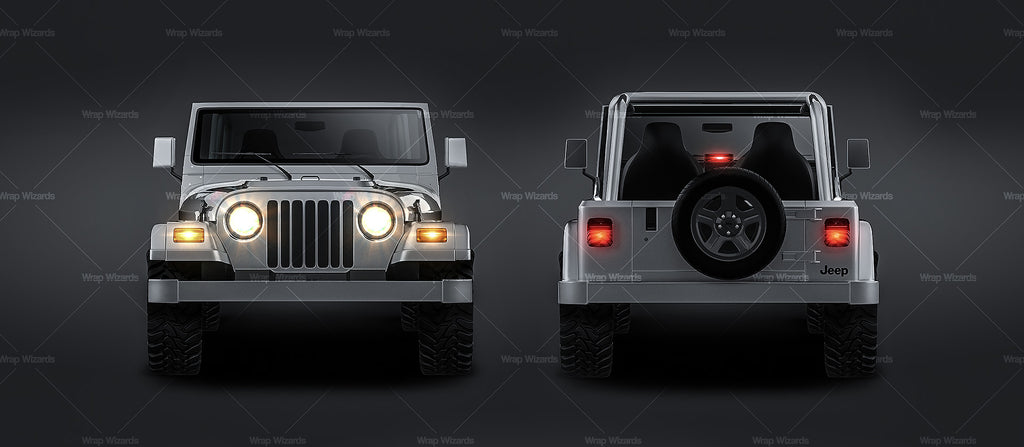 Jeep Wrangler TJ glossy finish - all sides Car Mockup Template.psd ...