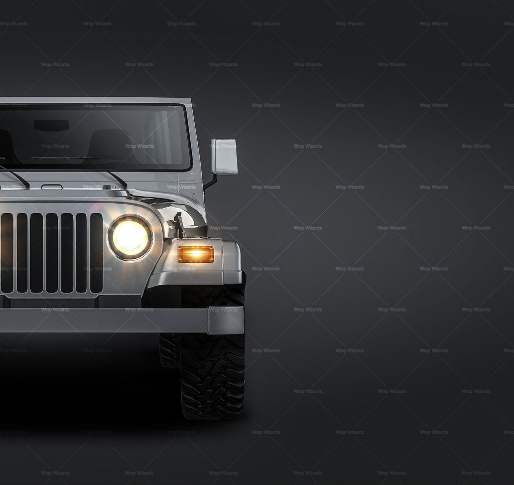 Jeep Wrangler TJ glossy finish - all sides Car Mockup Template.psd ...