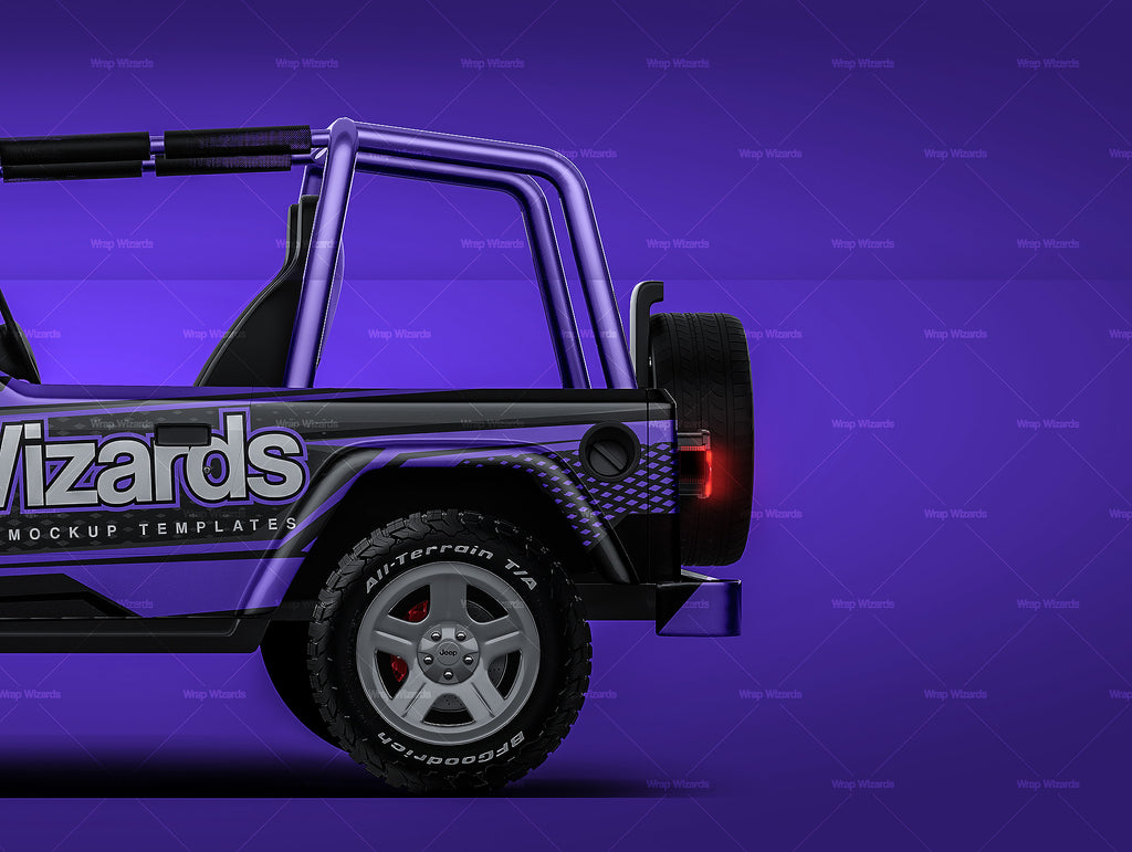 Jeep Wrangler TJ glossy finish - all sides Car Mockup Template.psd ...