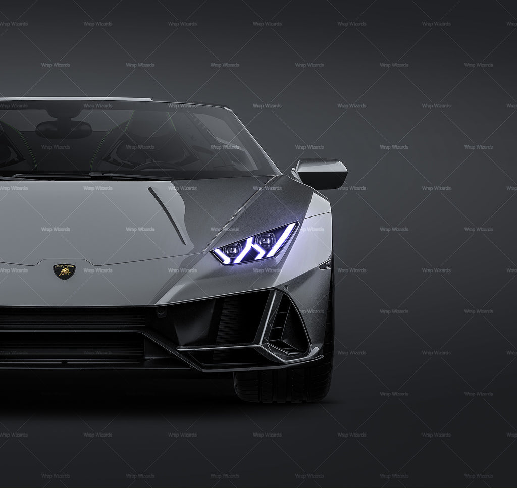 Lamborghini Huracan Evo Spyder glossy finish - all sides Car Mockup Te ...