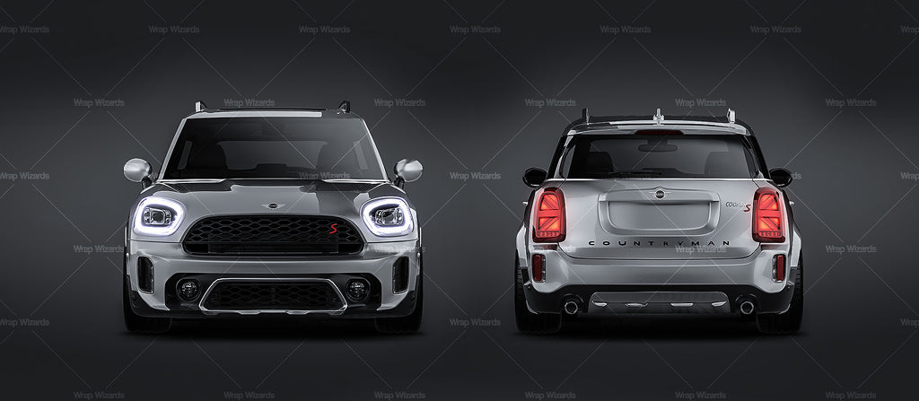 Mini Countryman S glossy finish - all sides Car Mockup Template.psd ...