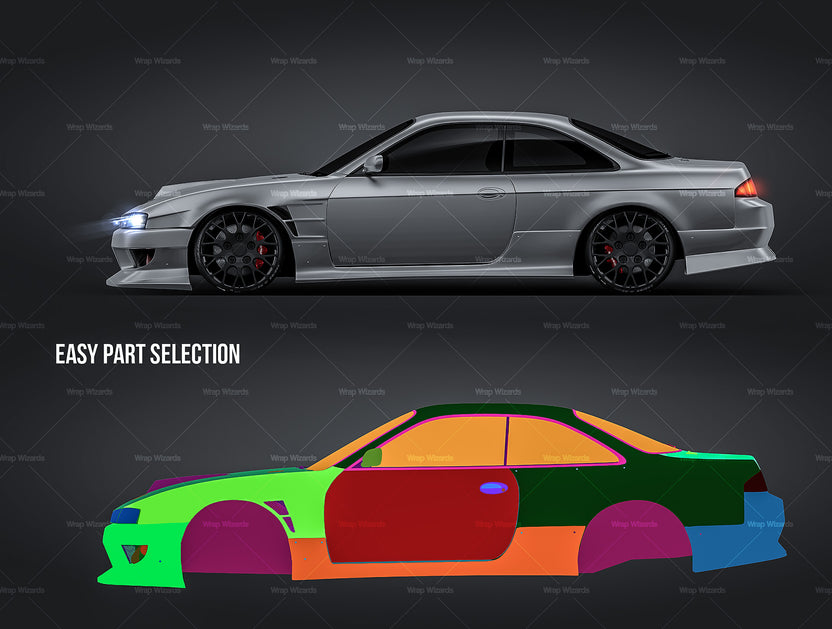 Nissan 240 SX Silvia S14 Kouki bodykit - Car Mockup – Wrap-Wizards.com ...