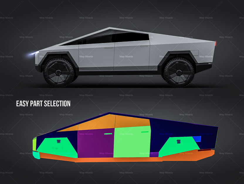 Tesla Cybertruck - Car Mockup – Wrap-Wizards.com - Premium Car Mockups ...
