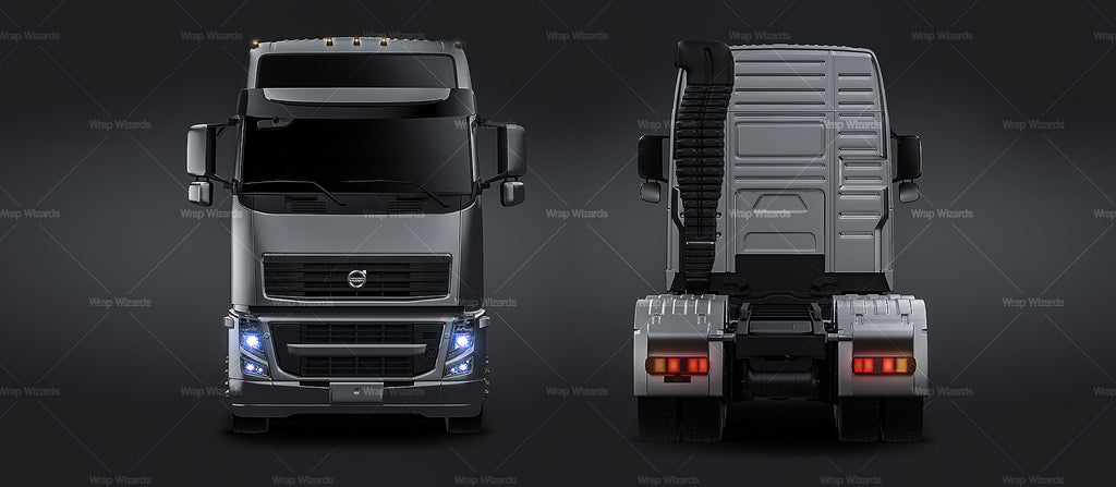 Volvo FH 2012 tractor truck satin matt finish - all sides Car Mockup T ...