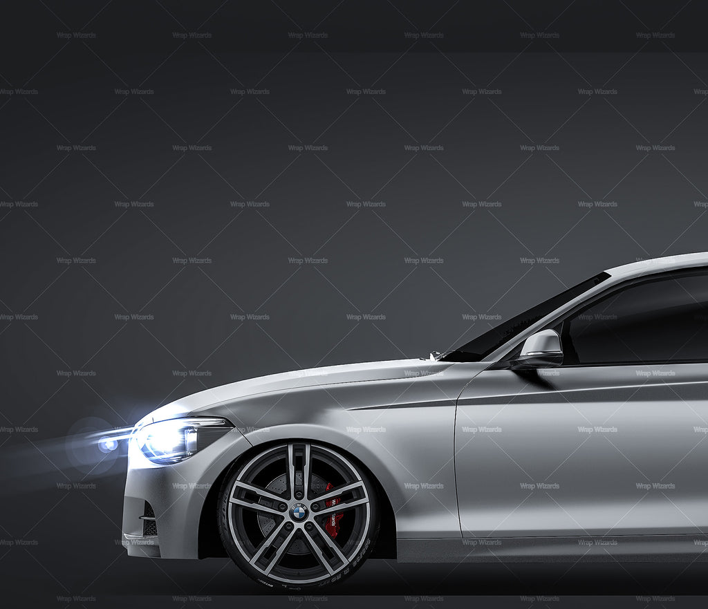 BMW 1-Series M140i F20 3-door satin matt finish - all sides Car Mockup ...