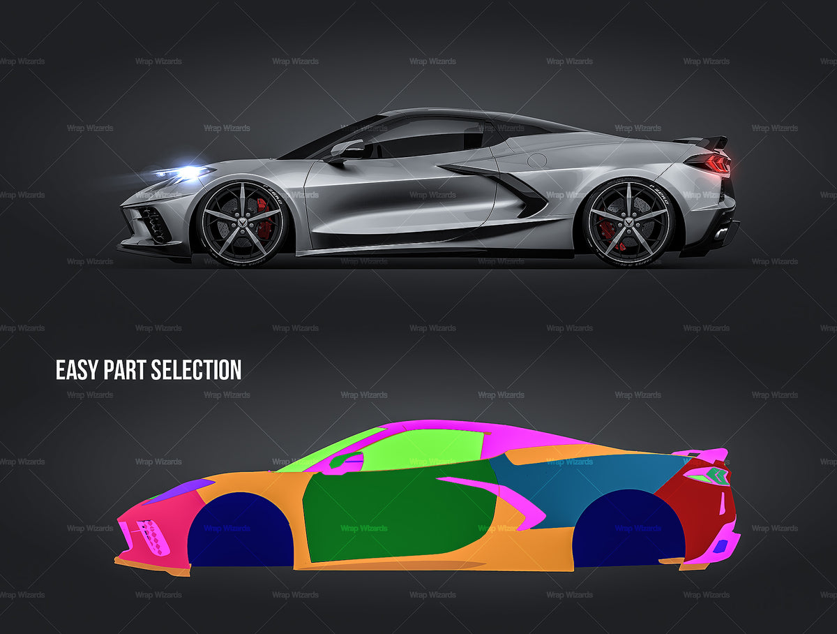 Chevrolet Corvette C8 Stingray Convertible 2021 glossy finish - all si ...