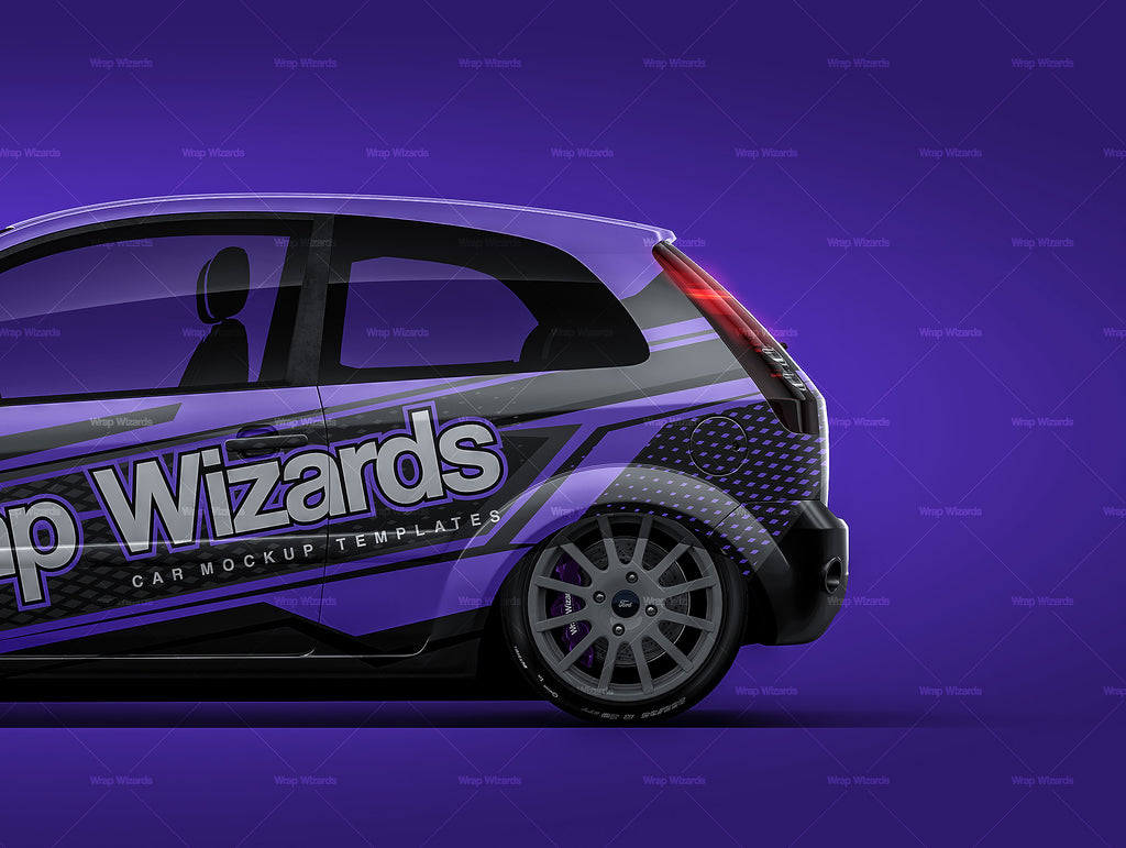 Ford Fiesta ST satin matt finish - all sides Car Mockup Template.psd ...
