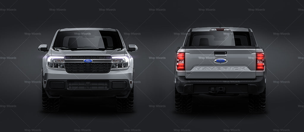 Ford Maverick XLT 2022 glossy finish - all sides Car Mockup Template.p ...