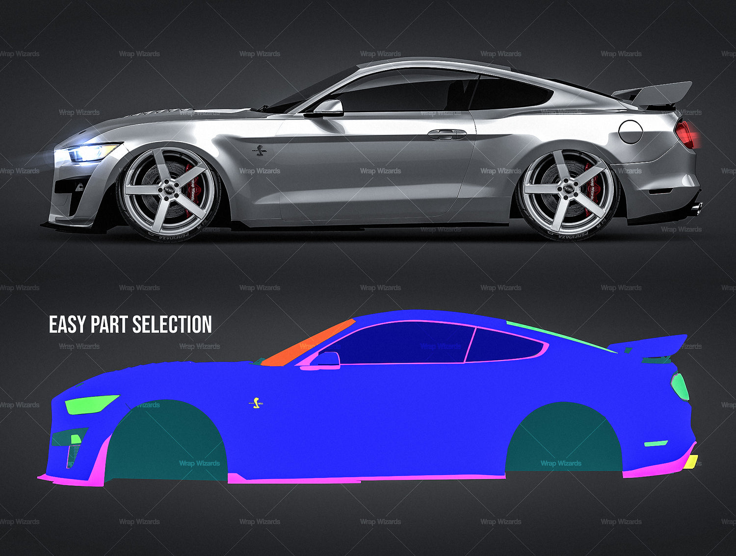Ford Mustang Shelby GT500 2020 - Car Mockup – Wrap-Wizards.com ...