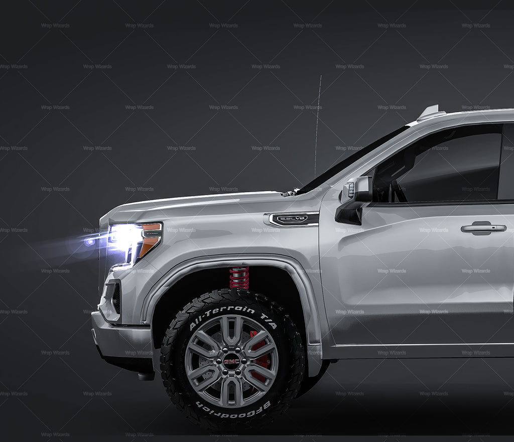 GMC Sierra Elevation 1500 glossy finish - all sides Car Mockup Templat ...
