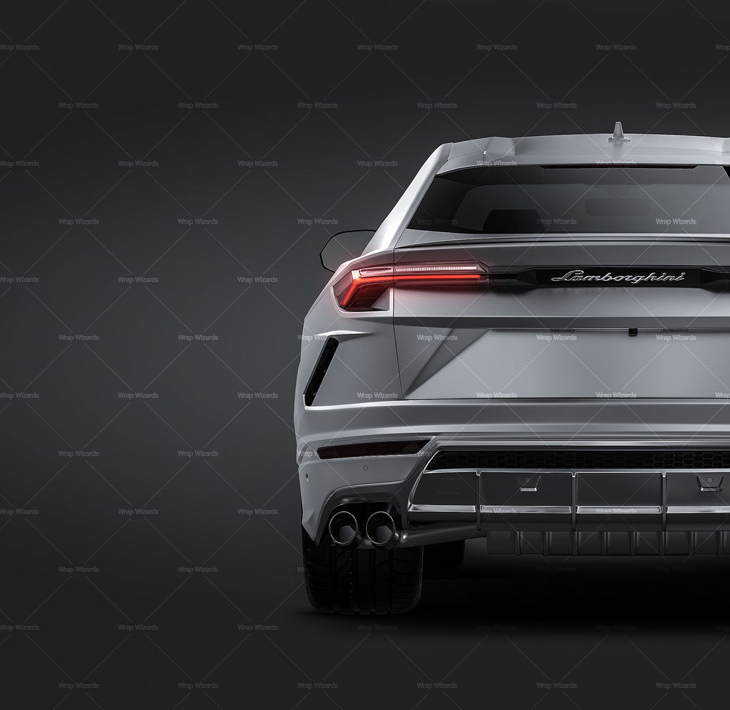 Lamborghini Urus 2019 satin matt finish - all sides Car Mockup Templat ...
