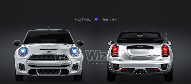 Mini Cooper S Convertible 2016 JCW John Cooper Works - Car Mockup