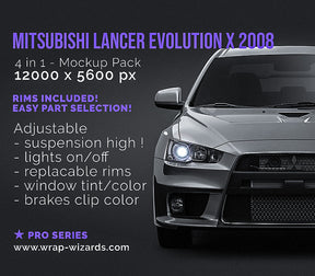 Mitsubishi Lancer Evo X Evolution 10 2008 - Car Mockup