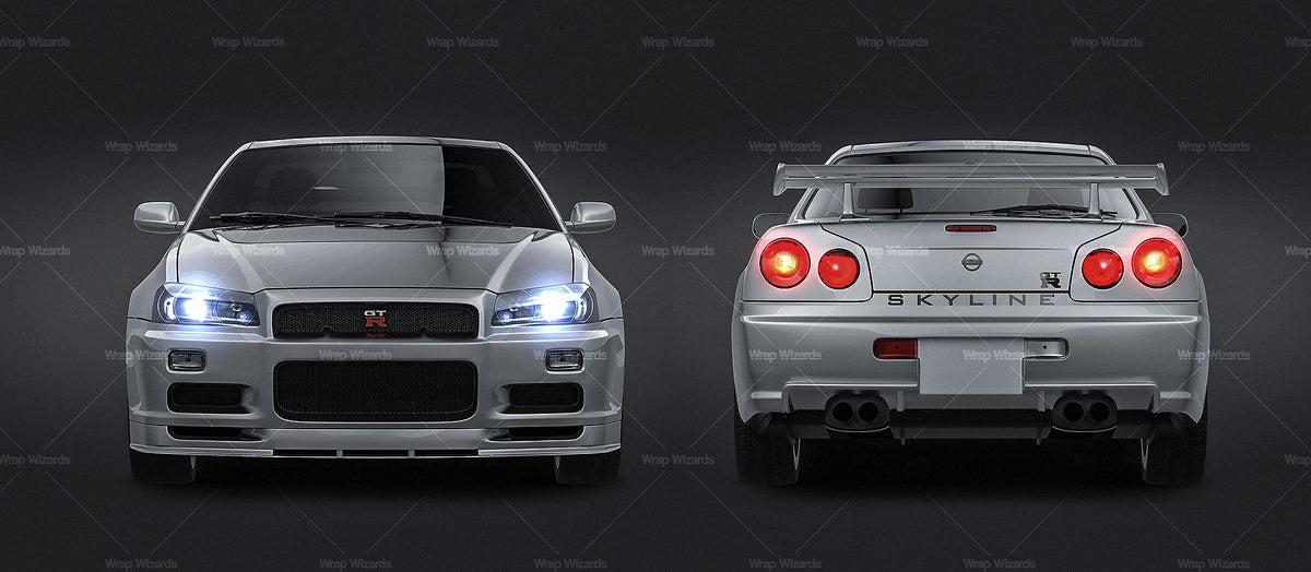 Nissan Skyline R34 GT-R coupe 1999 glossy finish - all sides Car Mocku ...
