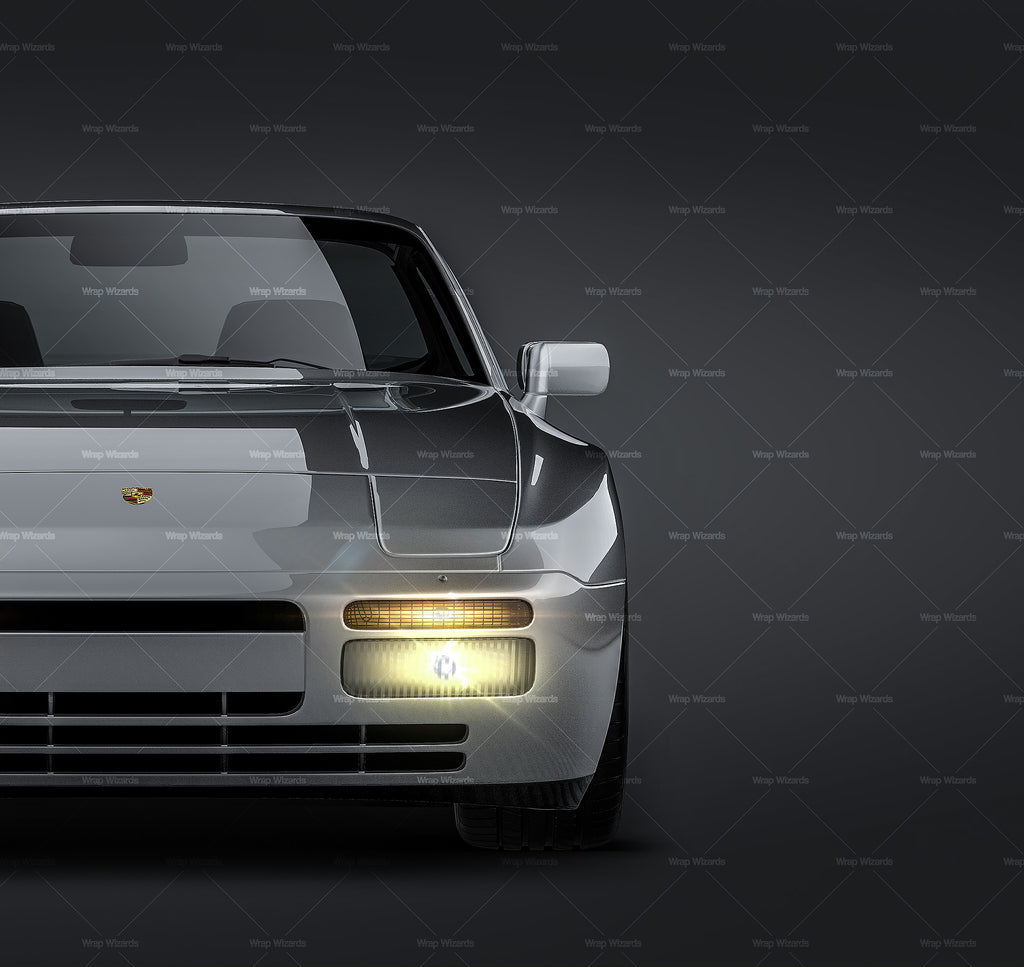Porsche 944 Turbo (951) 1985-1991 glossy finish - all sides Car Mockup ...