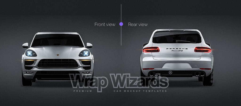 Porsche Macan GTS 2017 glossy finish - all sides Car Mockup Template.p ...