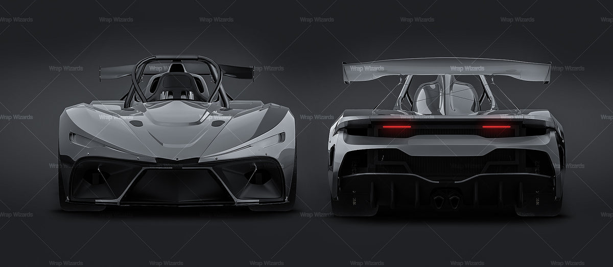 RUSH SR-1 Racecar glossy finish - all sides Car Mockup Template.psd ...