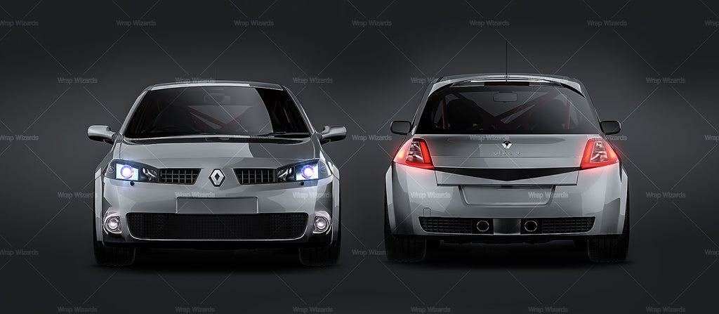 Renault Megane RS Sport glossy finish - all sides Car Mockup Template ...