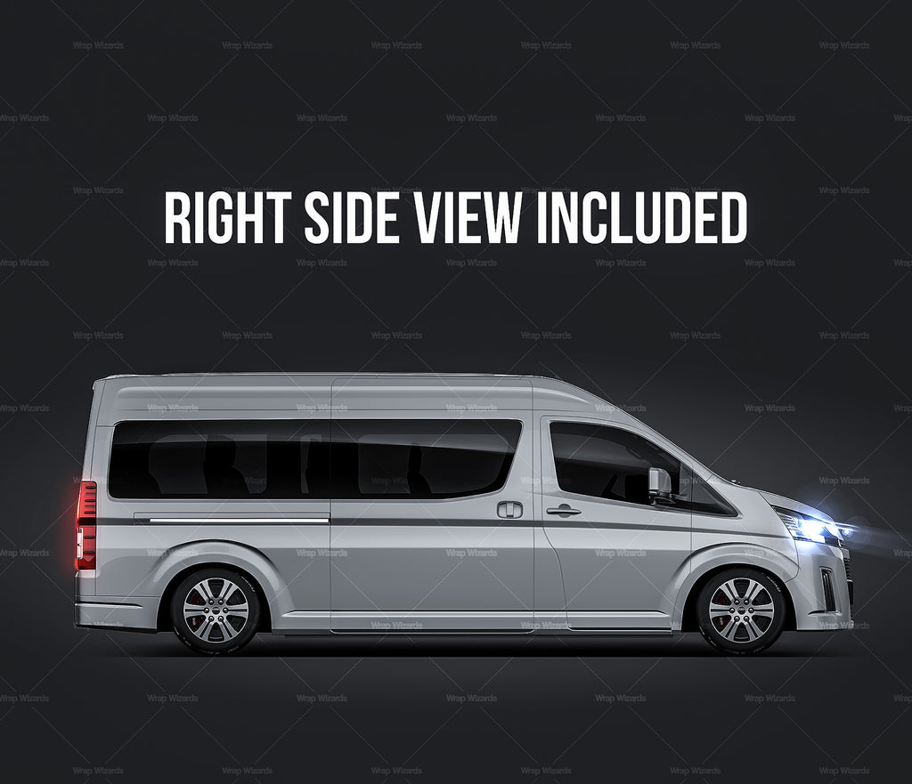 Toyota HiAce Commuter Bus passenger van SLWB glossy finish - all sides ...