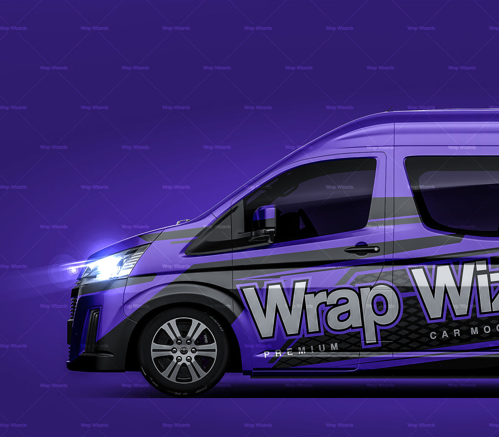 Toyota HiAce Commuter Bus passenger van SLWB - Van Mockup – Wrap ...