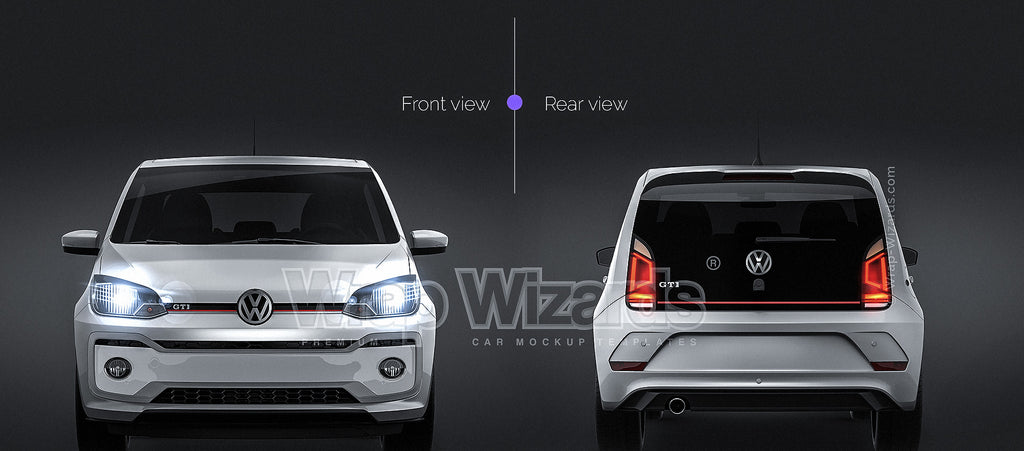 Volkswagen UP GTI 5door 2018 glossy finish - all sides Car Mockup Temp ...