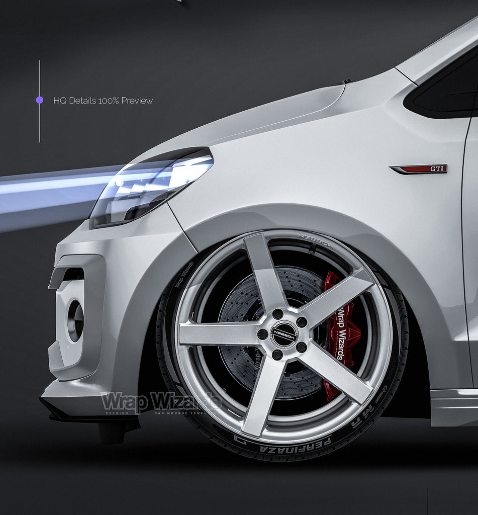 Volkswagen UP GTI 5door 2018 glossy finish - all sides Car Mockup Temp ...