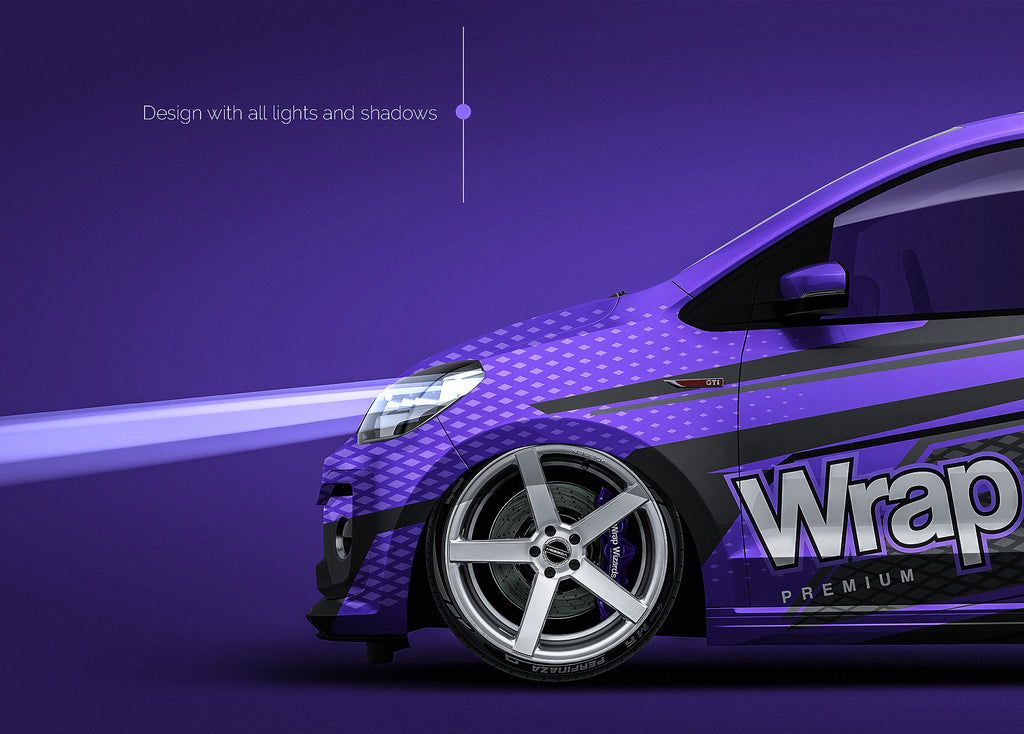 Volkswagen UP GTI 5door 2018 glossy finish - all sides Car Mockup Temp ...