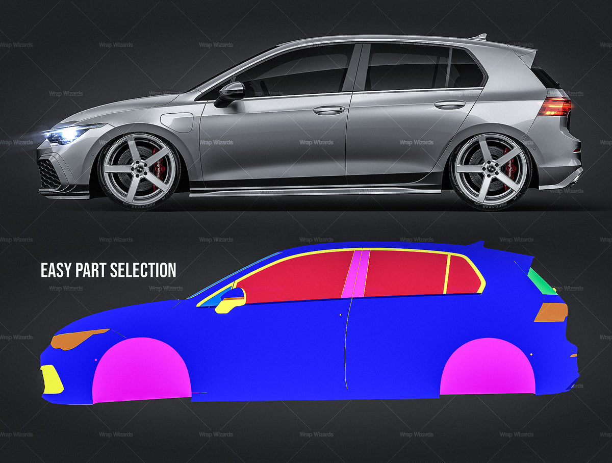 Volkswagen Golf 5-Doors MK8 GTE 2020 glossy finish - all sides Car Moc ...