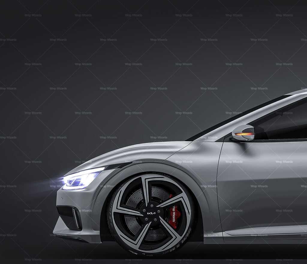 Kia EV6 GT 2023 satin matt finish - all sides Car Mockup Template.psd ...