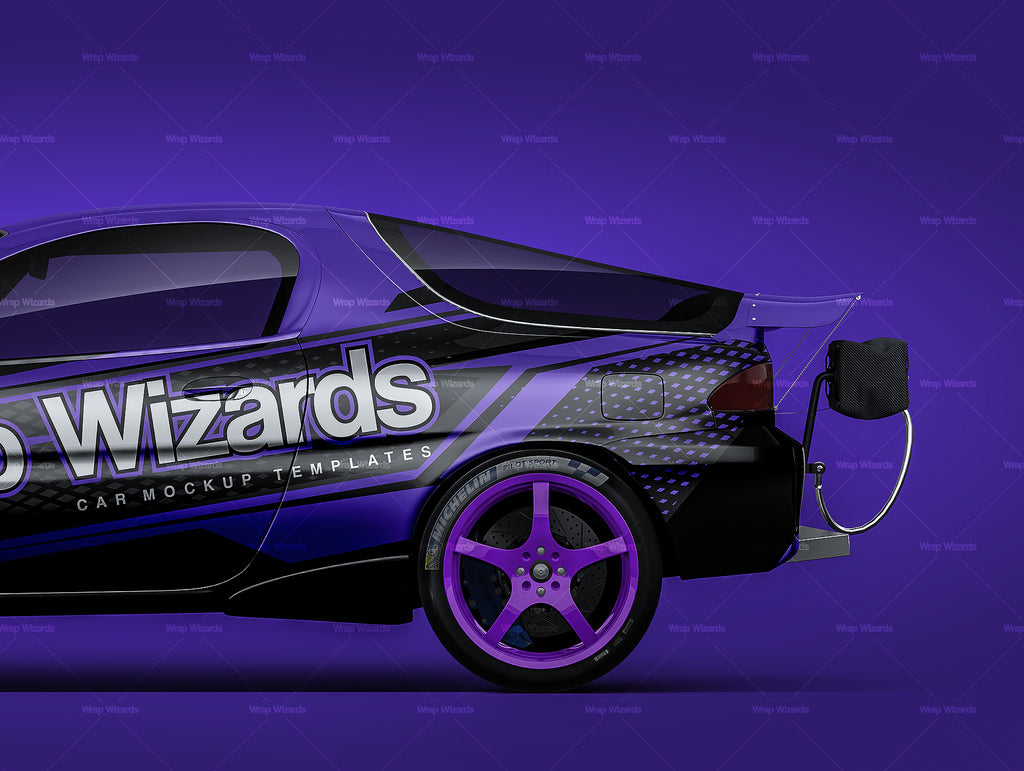 Mazda MX-3 Quartermile / drag race glossy finish - all sides Car Mocku ...