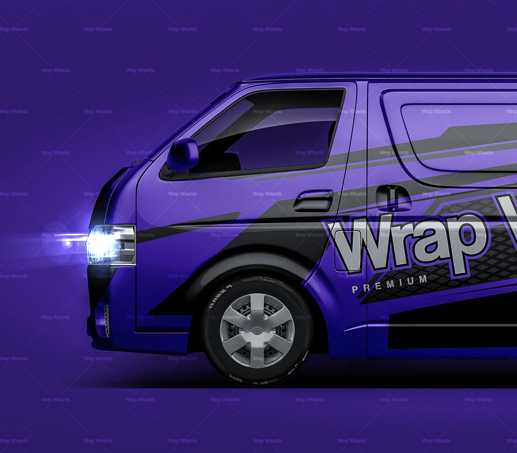 Toyota HiAce LWB 2016 panel van with extra windows layer glossy finish ...