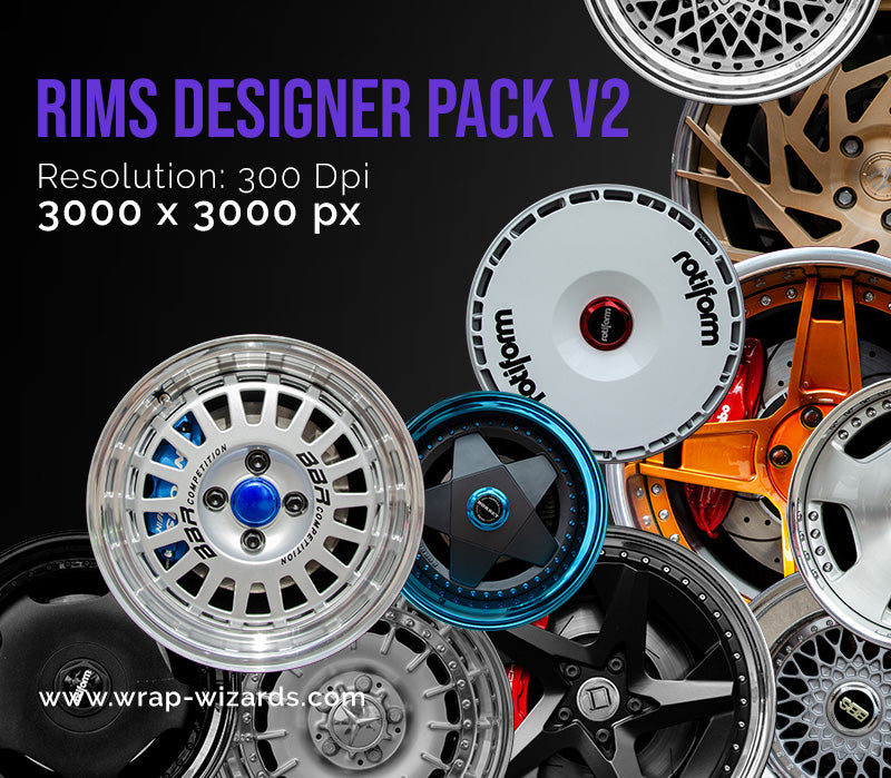 Rims Designers Pack v2 155 Rims! – Wrap-Wizards.com - Premium Car ...