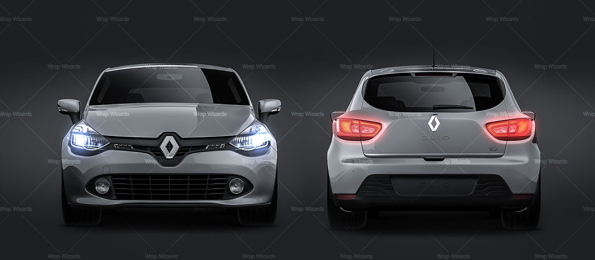 Renault Clio 2013 glossy finish - all sides Car Mockup Template.psd ...