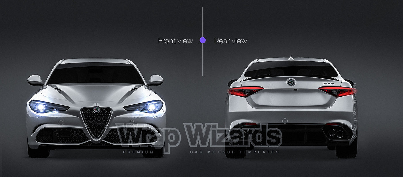 Alfa Romeo Giulia - Car Mockup – Wrap-Wizards.com - Premium Car Mockups ...