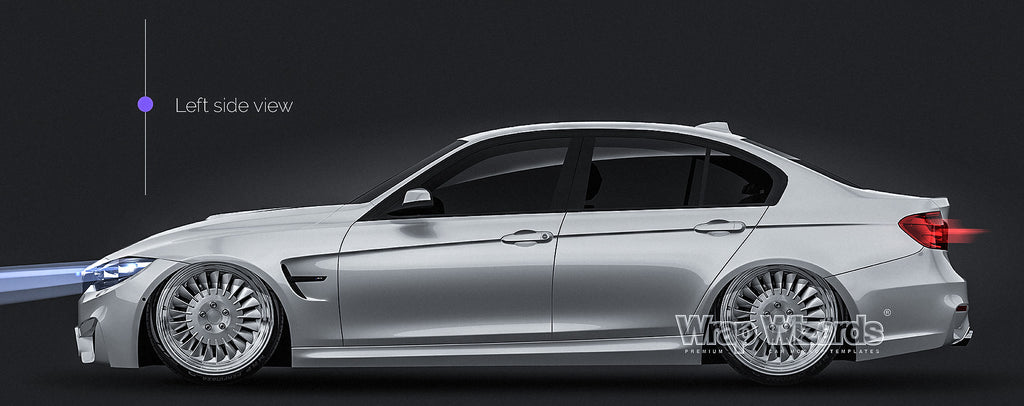 BMW F30 sedan 2015 glossy finish - all sides Car Mockup Template.psd ...