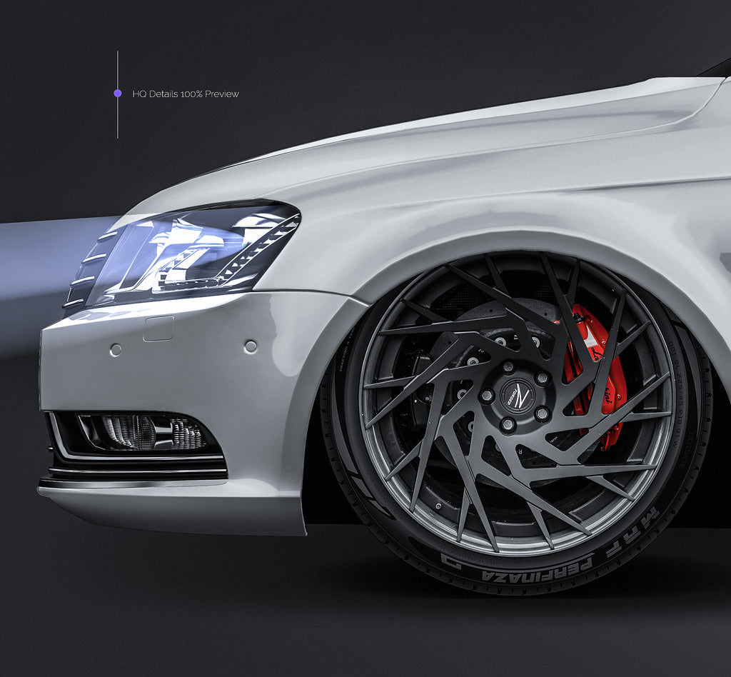 Volkswagen Passat Variant 2013 glossy finish - all sides Car Mockup Te ...