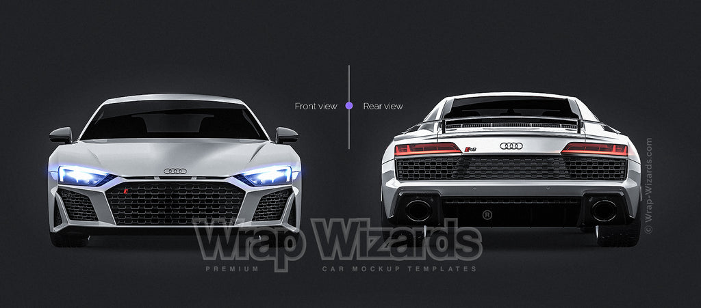 Audi R8 2019 glossy finish - all sides Mockup Template.psd – Wrap ...