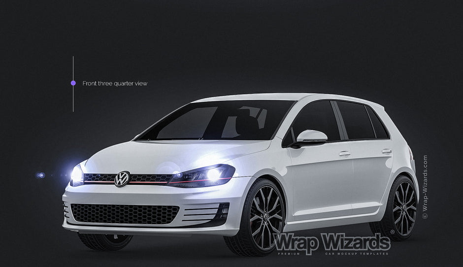 Volkswagen Golf MK7 VII GTI 5-door - Car Mockup – Wrap-Wizards.com ...
