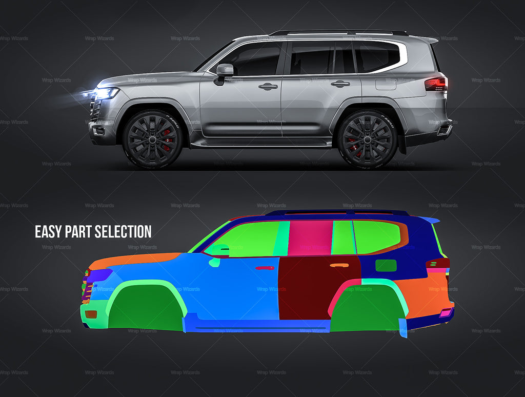 Toyota Land Cruiser glossy finish - all sides Car Mockup Template.psd ...